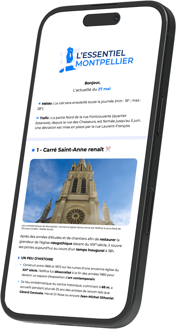 l'Essentiel de Montpellier en newsletter